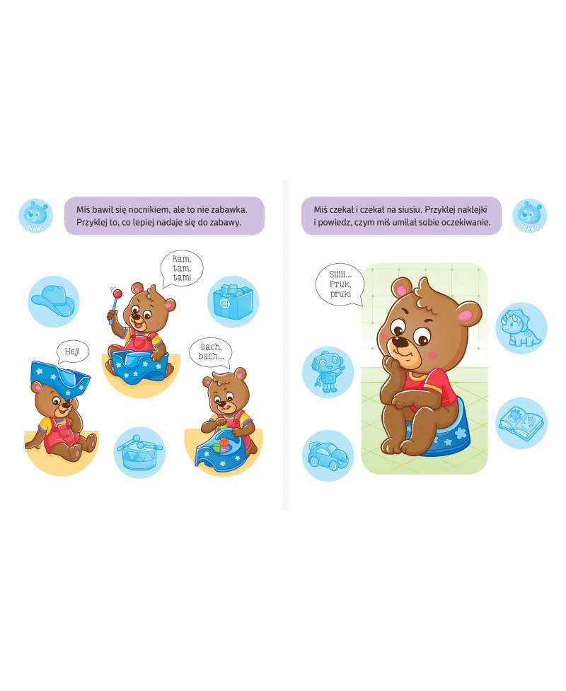 Mały miś uczy się siusiać do nocnika. Aktywizująca książeczka z ...